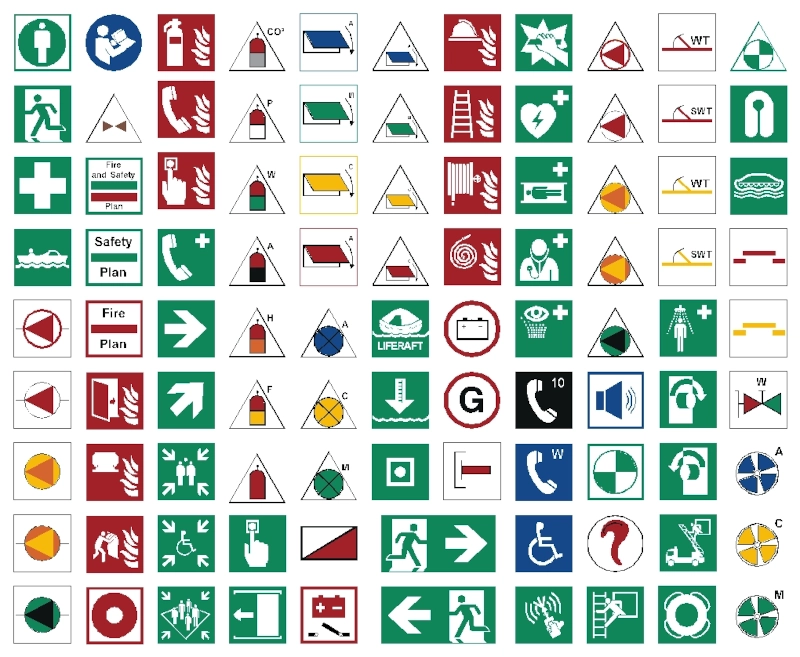 Sicherheitszeichen Und-symbole Und Ihre Bedeutung Rettungszeichen